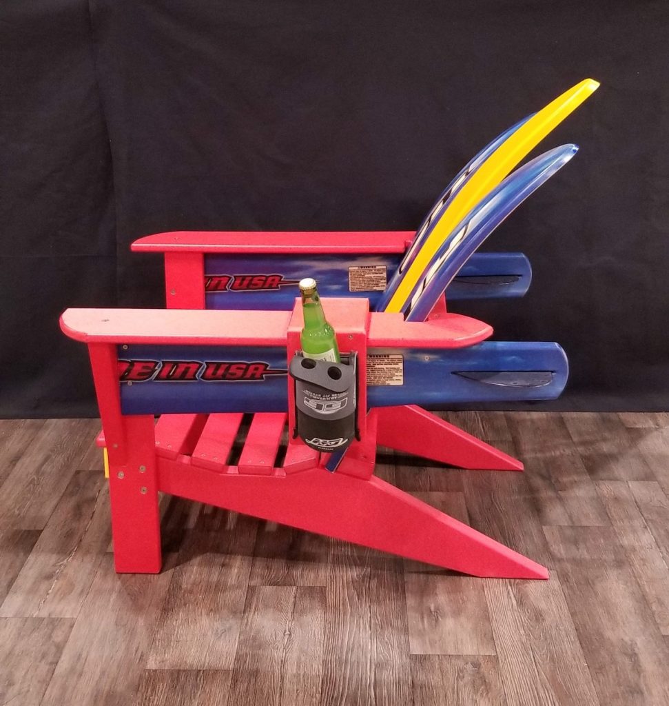 Reclaimed Ski Adirondack Chair - Fire and Feast